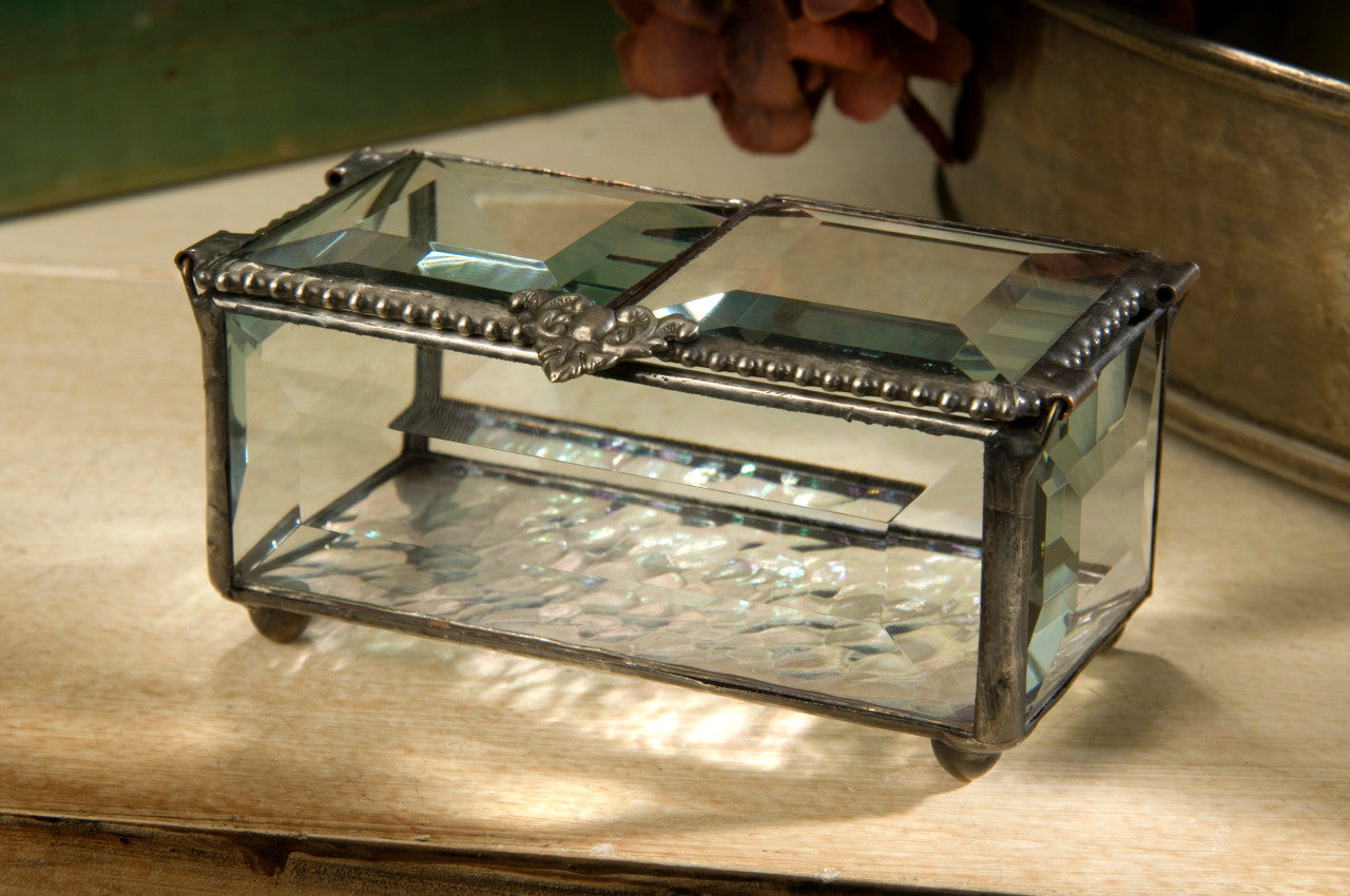 Clear Glass Double Hinged Glass Jewelry Boxes | J. Devlin Box 676 – J ...