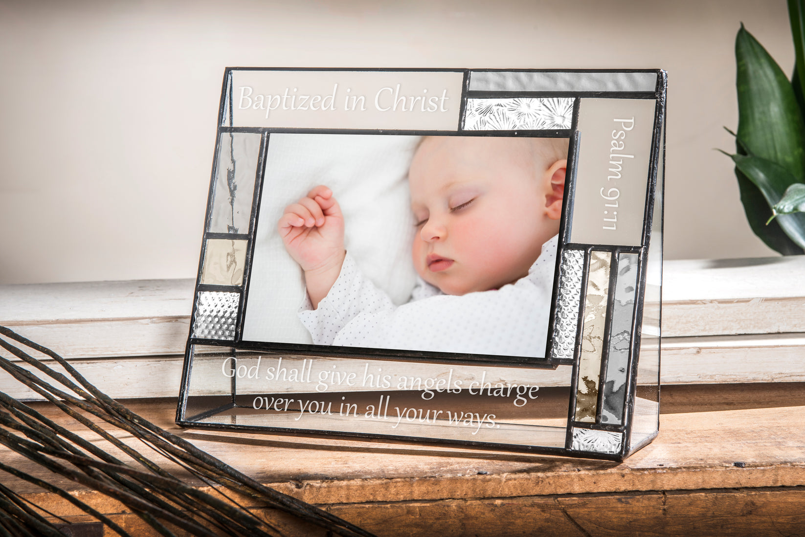 Pic 392-46H EP902 Baptized in Christ Psalm 91:11 - Engraved Frame – J ...