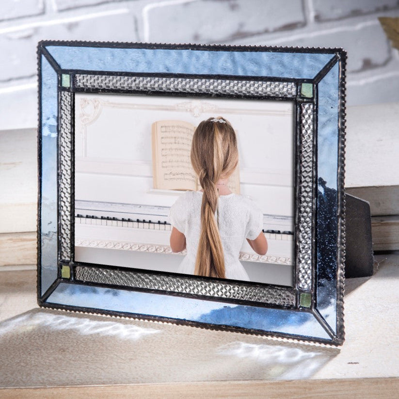 Pic 418 Pale Blue Glass - Easel Back Frame Series – J Devlin Glass Art ...